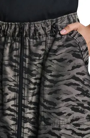 Dkny Front Zip Jacquard Midi Skirt
