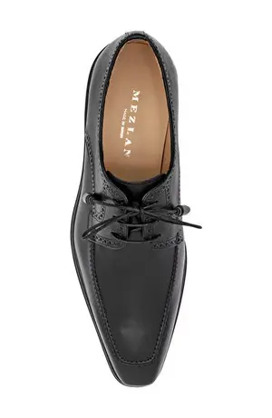 Mezlan Leather Derby Shoes - Black