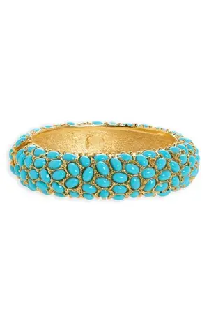 KENNETH JAY LANE Semiprecious Stone Cabochon Oval Bracelet - Turquoise