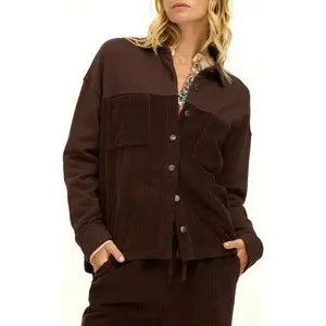 THREADS 4 THOUGHT Peggy Mixed Media Shirt Jacket