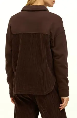 THREADS 4 THOUGHT Peggy Mixed Media Shirt Jacket