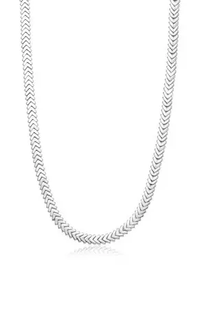 Lafonn Kiara Chevron Chain Necklace - Silver
