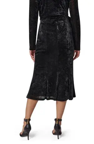 Donna Karan New York Stretch Velvet Midi Skirt