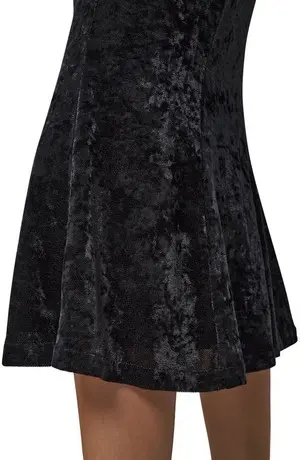 Donna Karan New York Stretch Velvet Midi Skirt