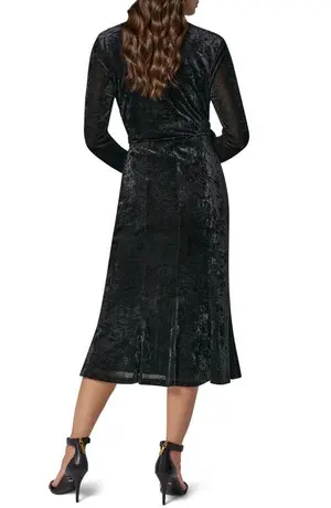 Donna Karan New York Stretch Velvet Midi Skirt