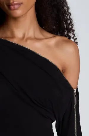 KENNETH COLE Zipper Shoulder Minidress