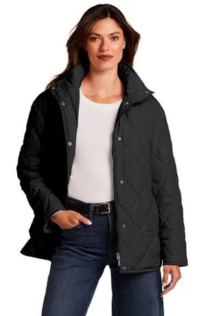 Gallery Quilted Stand Collar Jacket - Black