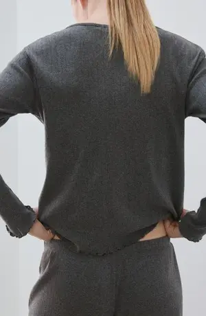 Mango Pointelle Stitch Pajama Cardigan