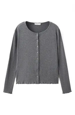 Mango Pointelle Stitch Pajama Cardigan