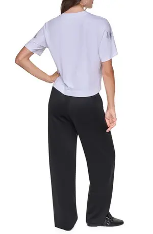 Dkny Rhinestone Logo T-shirt - White