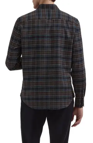 Bugatchi Julian Shaped Cotton And Cashmere Shirt