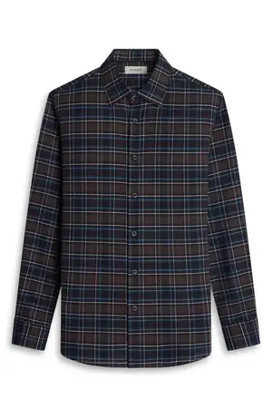 Bugatchi Julian Shaped Cotton And Cashmere Shirt