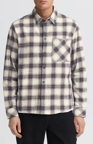 !SOLID Tavish Plaid Flannel Button-up Shirt - Periscope