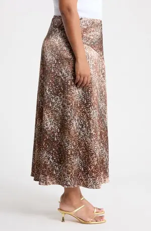 CITY BLUES Savoy Printed Bias Maxi Skirt