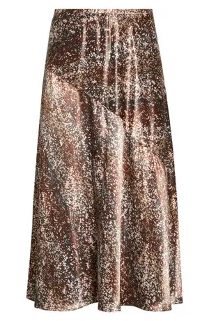 CITY BLUES Savoy Printed Bias Maxi Skirt