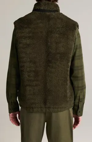 Vince Faux Fur Sherpa Zip Vest