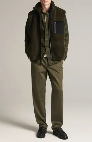 Vince Faux Fur Sherpa Zip Vest