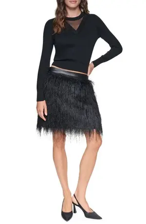 Dkny City Fringe Skirt