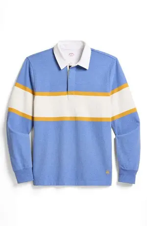 Brooks Brothers Long Sleeve Non-iron Twill Rugby Polo