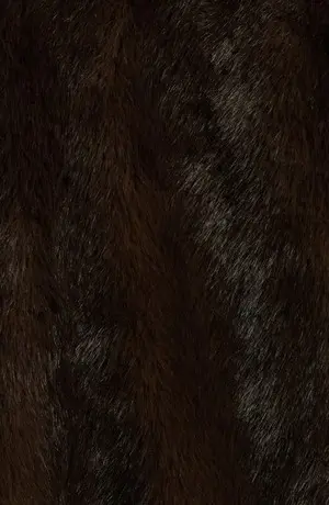 CECE DUPRAZ Zip Front Faux Fur Jacket - Chocolate