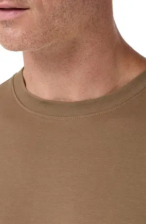 Mizzen+main Palmer Trim Fit Pima Cotton T-shirt - Mocha