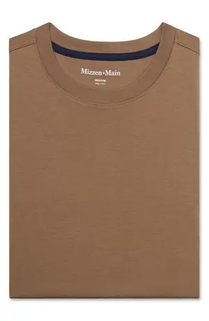 Mizzen+main Palmer Trim Fit Pima Cotton T-shirt - Mocha