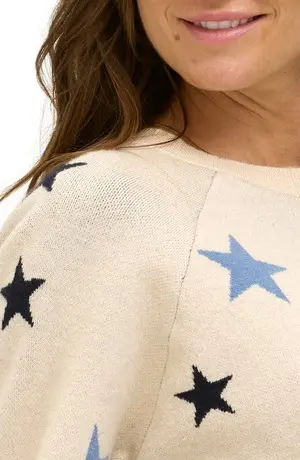 THREADS 4 THOUGHT Star Pattern Crewneck Sweater