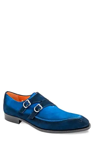 Mezlan Cascade Double Monk Shoe - Indigo