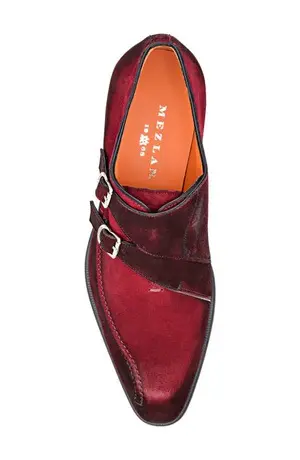 Mezlan Cascade Double Monk Shoe - Wine