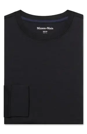 Mizzen+main Palmer Trim Fit Pima Cotton T-shirt - Black