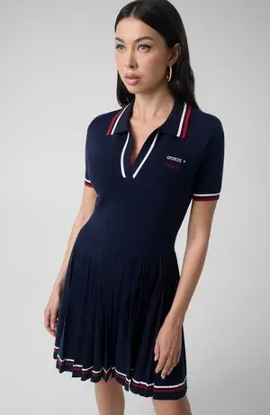 Guess Marilyn Short Sleeve Polo Sweater Dress