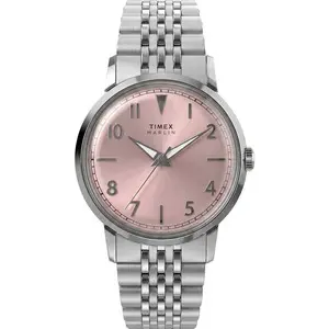 Timex® Marlin Stainless Steel Bracelet Watch - Pink/silver