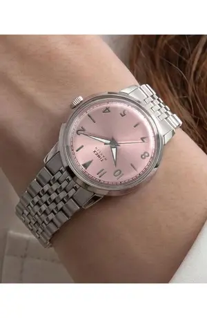 Timex® Marlin Stainless Steel Bracelet Watch - Pink/silver