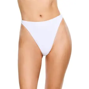 GOTTEX High Waist High Leg Bikini Bottom - White