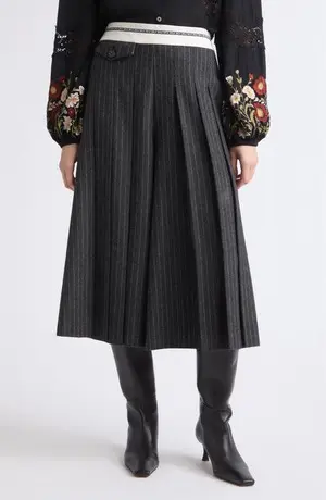 Sea Johanna Pinstripe Culottes - Gray