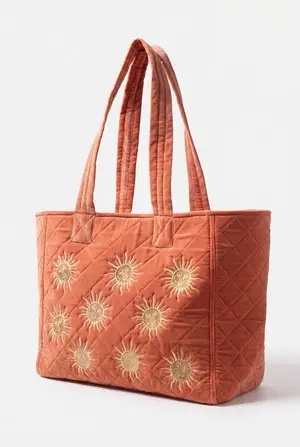 ELIZABETH SCARLETT Sun Goddess Velvet Tote