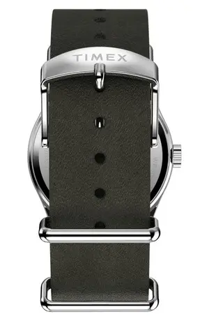 Timex® Weekender Leather Strap Watch - Green