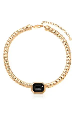 Ettika Emerald Deco Collar Necklace
