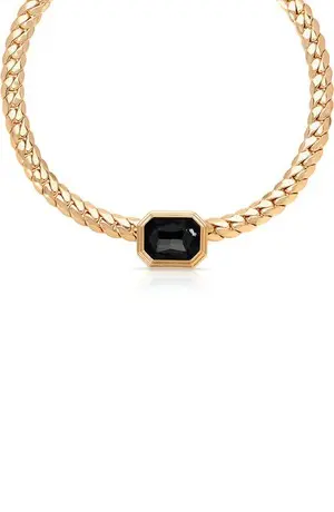 Ettika Emerald Deco Collar Necklace