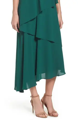 Maggy London Georgette Asymmetric Dress