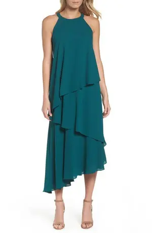 Maggy London Georgette Asymmetric Dress