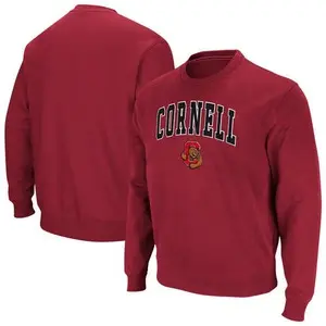 COLOSSEUM Cornell Big Arch & Logo Tackle Twill Pullover Sweatshirt - Red