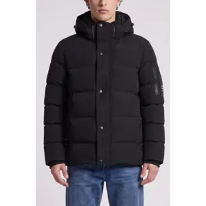 POINT ZERO Hooded Puffer Jacket With Sleeve Pocket