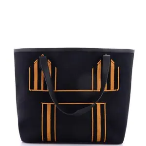 Hermès Pursangle Tote Canvas With Leather