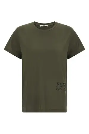 Fendi T-shirt With 'stencil' Print - Green