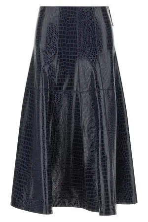 Pinko Antinori Croc Effect Midi Skirt