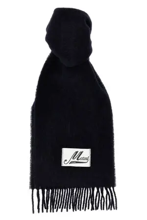 Marni Logo Patch Scarf - Blue