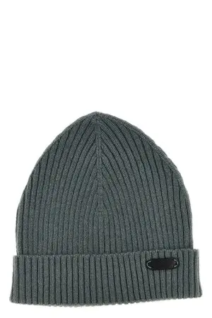 Brioni BRIONI English Ribbed Cashmere Beanie Green