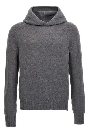 MA'RY'YA Wool Hooded Sweater - Gray