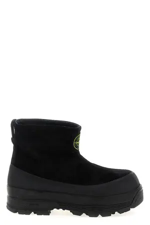Stone Island Suede Ankle Boots - Black